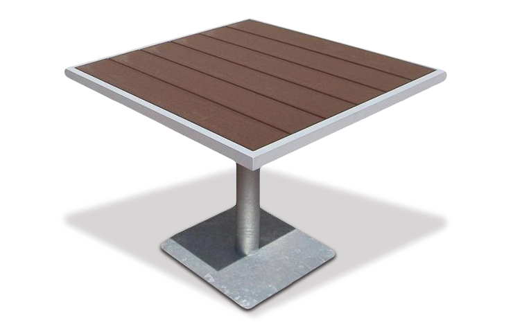 Belson | Gallery | 1044 | Square Aluminum Table with Recycled Plastic ...
