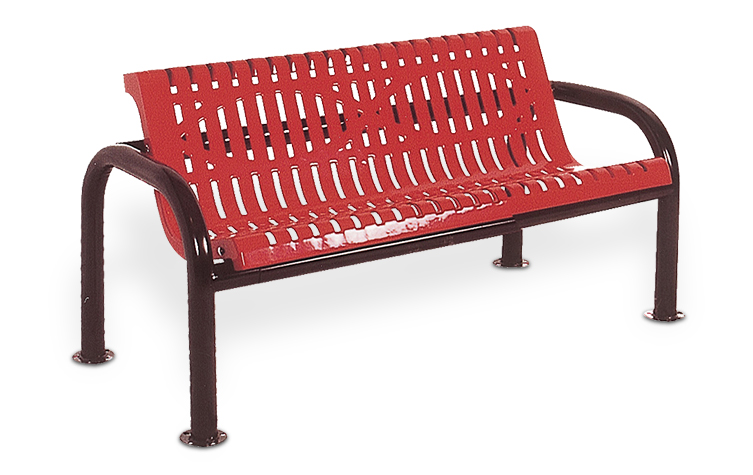 Belson | Gallery | 965SM-W6 | Steel Contour Bench with Back Wave Pattern