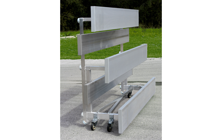 Belson | Gallery | BLU-102 | 3 Row Aluminum Bleacher with Single ...