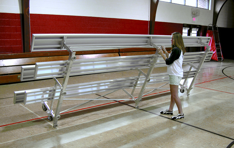 Belson | Gallery | BLU-110 | 3 Row Aluminum Bleacher with Single ...