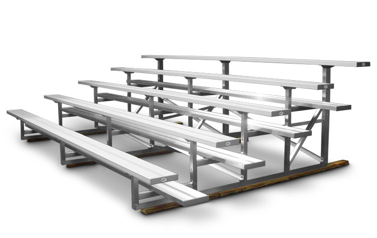Belson | Gallery | BNR-223 | 5 Row Bleacher with Single Footboards and ...