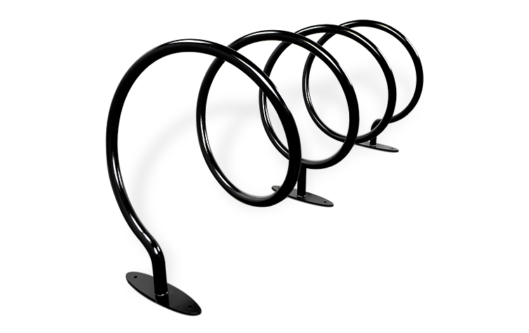 Belson | Gallery | CBBR-8SR-BK | 8 Bike Spiral Bike Rack | Black River