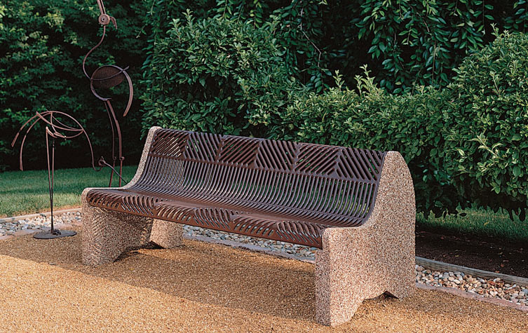 Belson | Gallery | CRNCBEN6 | Thermoplastic and Aggregate Park Bench ...
