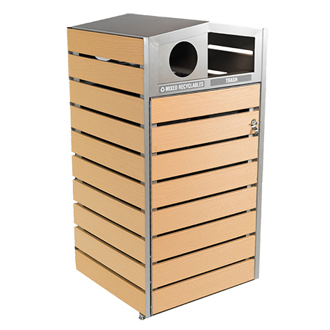 Belson | Gallery | DC-736772 | Woodview™ Series Recycling/Trash Container