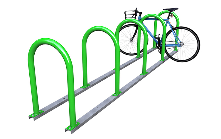 Belson | Gallery | HRHD-B6RAIL-EPX | Heavy Duty Hoop Racks on Rail Mount