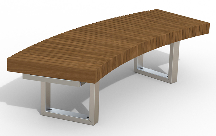 Belson | Gallery | INF24C1230T | Infinity Curved Thermory Benches