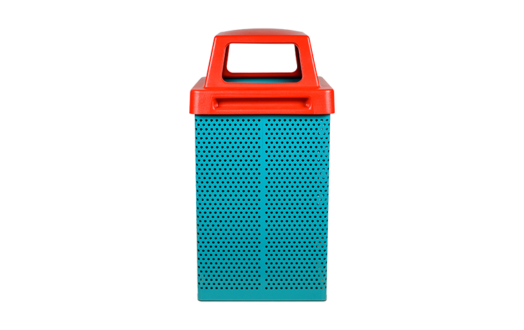 Belson | Gallery | MF3053 | Metal-Armor Coated Trash Receptacle | 4-Way Top