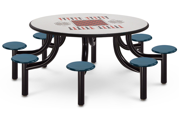 Belson | Gallery | MX6000-8LGTGL | 60" Round Table | Laminate Game Top ...