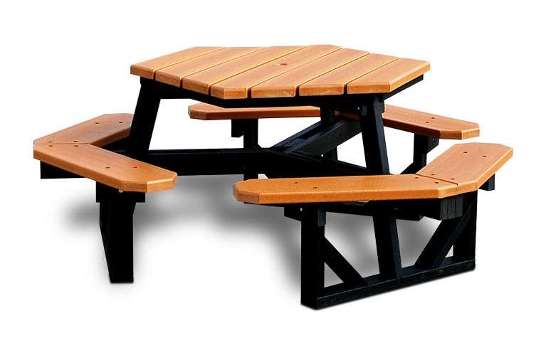 Belson | Gallery | PB6-HEX | Recycled Plastic Hexagon Picnic Table