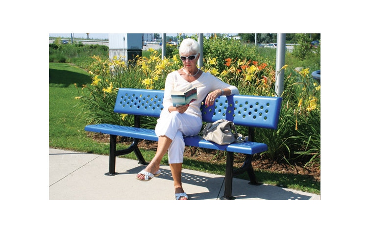 Belson | Gallery | PBS-6PS | 6' Traditional Perforated Steel Park Bench ...
