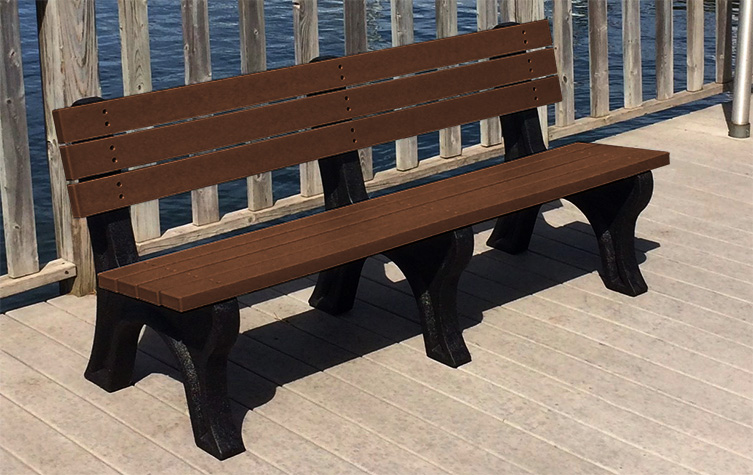 Belson | Gallery | PLD6WB-P | Recycled Plastic Plank Park Bench | 6' Length
