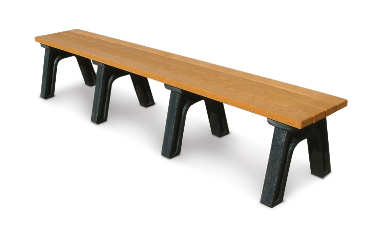 Belson | Gallery | pld8nb-p | Recycled Plastic Plank Park Bench | Backless