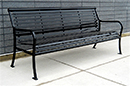 Belson | Gallery | PVS6 | 6' Parkview Bench with Horizonal Steel Slats