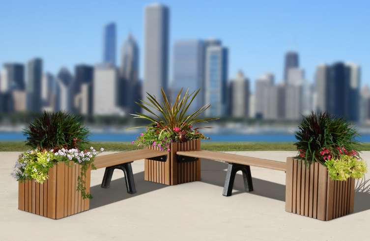 Belson | CloserLook | Modular Recycled Plastic Planter Bench