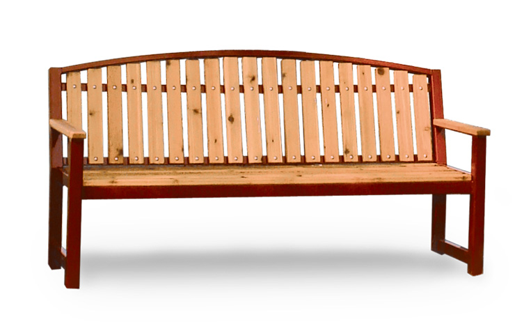 Belson | Gallery | RSCA6 | 6' Regency Arched Back Park Bench | Cedar Slats