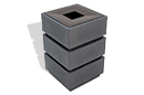 Belson | Gallery | TF1071 | 40 Gallon 3-Tier Square Plastic Waste ...