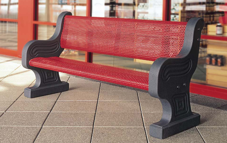 Belson | Gallery | TF5022 | 6' Metal-Armor Bench with Concrete Frame