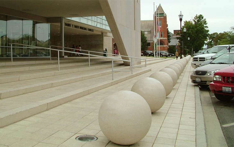 Belson | Gallery | tf6101 | Concrete Sphere Bollards | 36" Diameter
