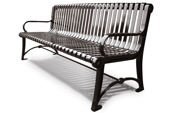 Belson | Gallery | TZ6S | 6' Terraza Style Steel Park Bench