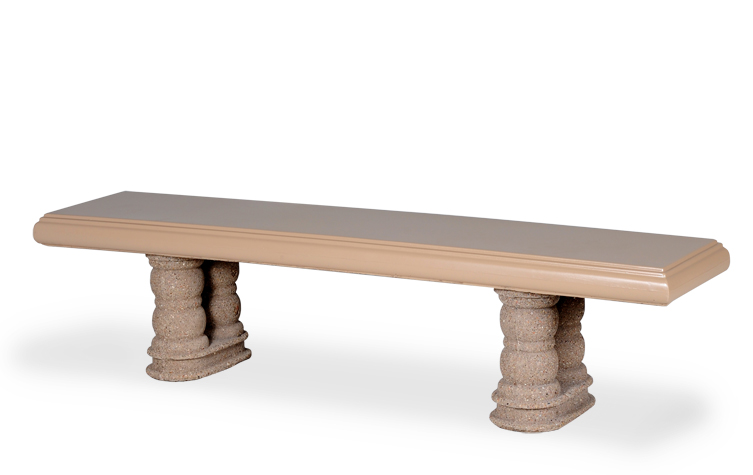 Belson | Gallery | VB-72 | 72" Concrete Park Bench | Victorian Style